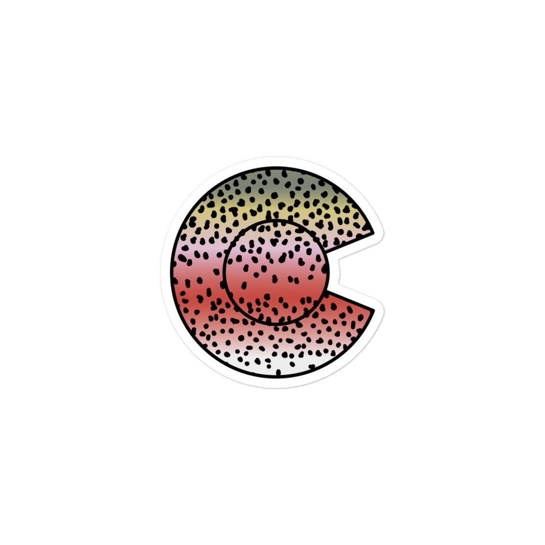 Colorado Rainbow Trout Sticker Fishing, Fish, Outdoor, Fly Fishing ...