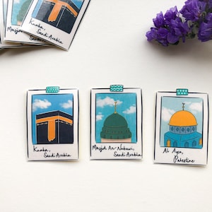 Pack of 3 Mosques Stickers Hijabi Stickers Islamic Stickers Journal ...