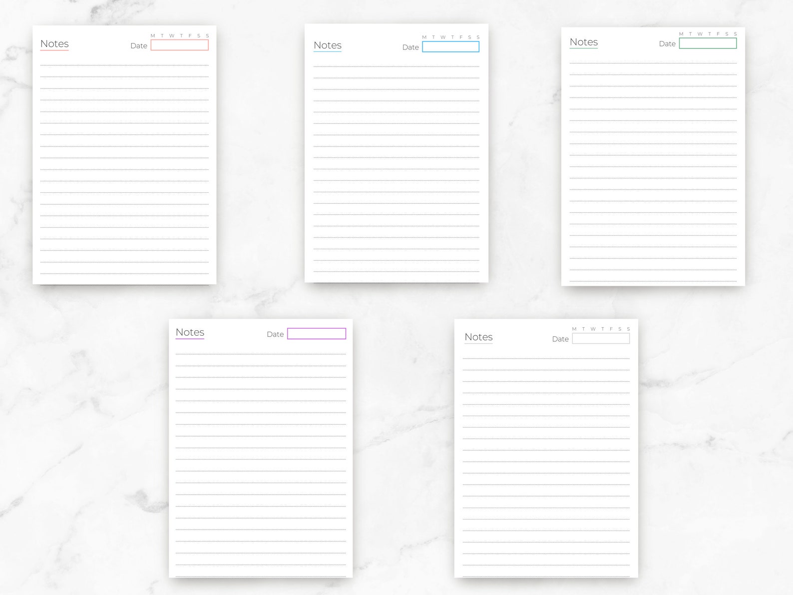 Printable Basic Notes Pages PDF Instant Download - Etsy UK