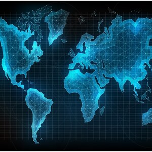 World Map Atlas Colourful Large Poster Art Print Gift - A1 LAMINATED ...