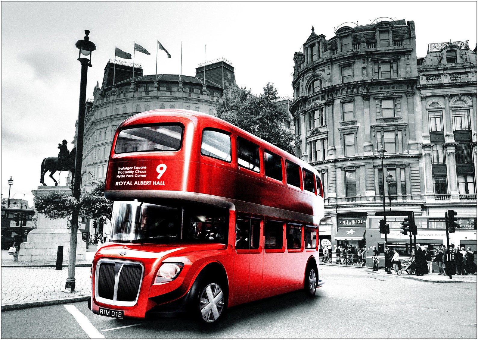 London Bus Large CANVAS Art Print Gift A0 A1 A2 A3 A4 - Etsy UK