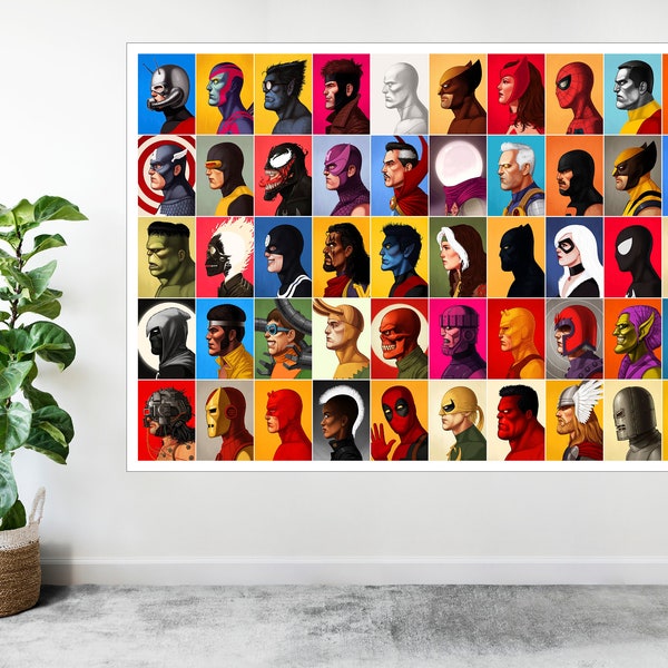 Superhero Poster - Etsy UK