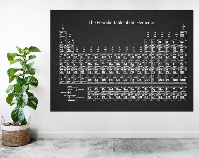 Periodic Table of Elements Educational Large Poster Art Print Gift A0 ...