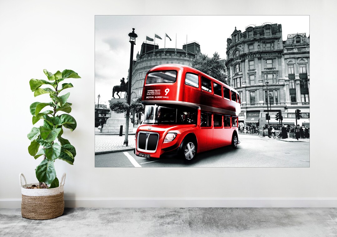 London Bus Large Poster Art Print Gift A0 A1 A2 A3 A4 A5 - Etsy UK