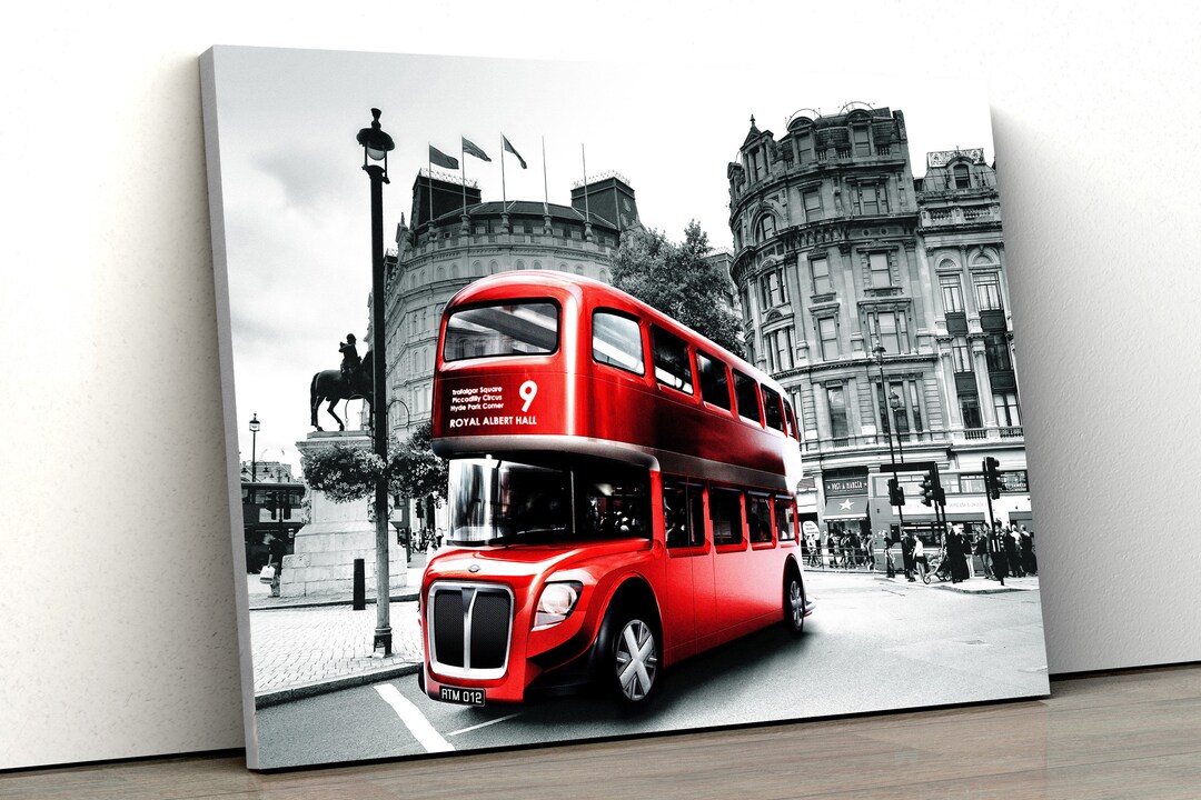 London Bus Large CANVAS Art Print Gift A0 A1 A2 A3 A4 - Etsy UK