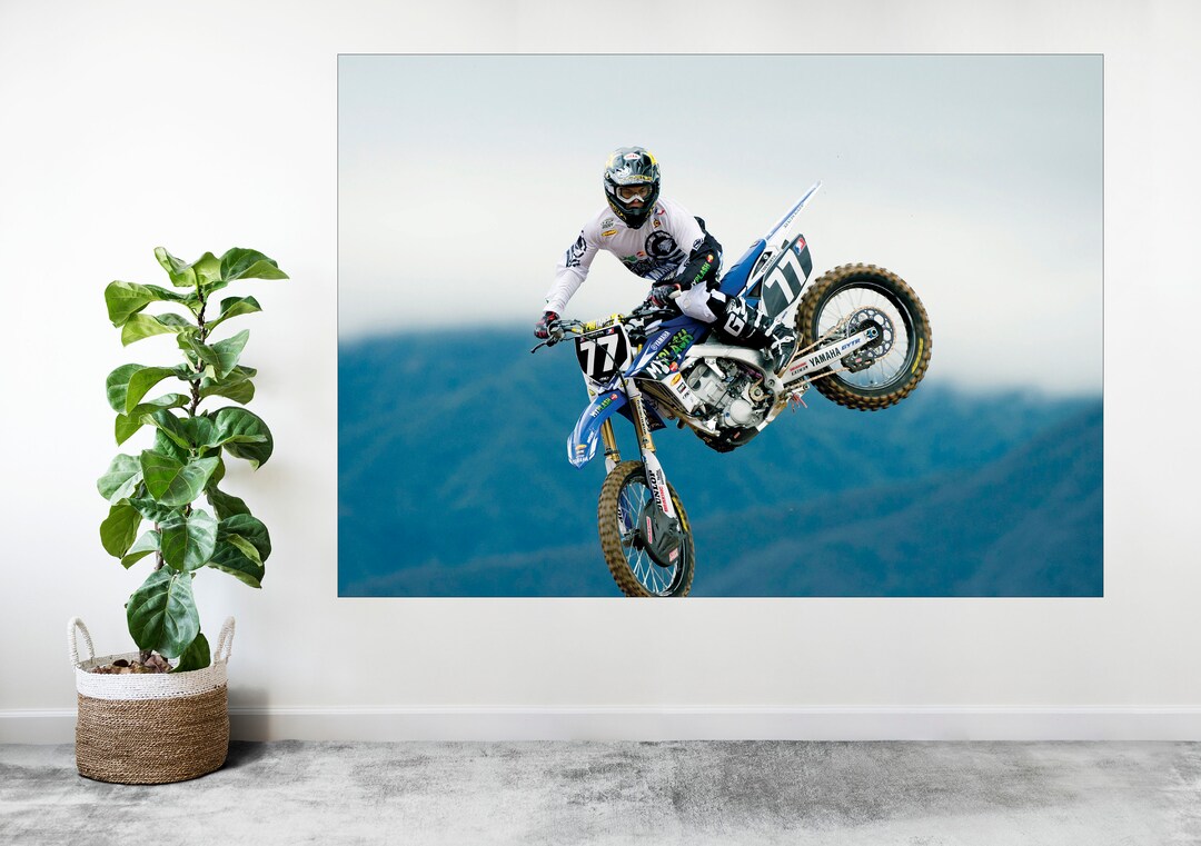 Motocross Dirt Bike Racing Large Poster Art Print Custom Gift A0 A1 A2 ...