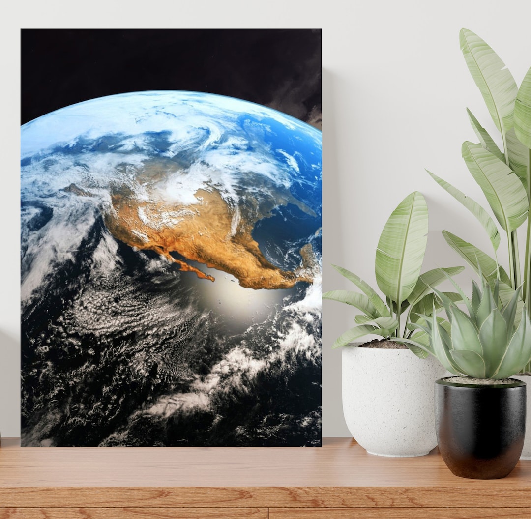 Planet Earth From Space Large Poster Art Print Gift A0 A1 A2 A3 A4 A5 ...