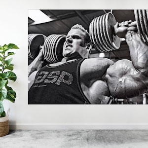 Jay Cutler Bodybuilding Gym Muscles Inspirational Large Poster Art ...