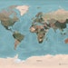 World Map Atlas Detailed Educational Large CANVAS Art Print Gift A0 A1 ...