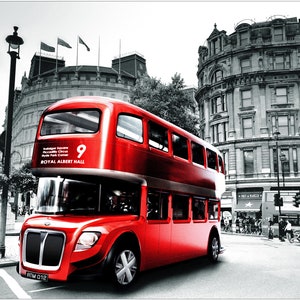 London Bus Large Poster Art Print Gift A0 A1 A2 A3 A4 A5 - Etsy UK
