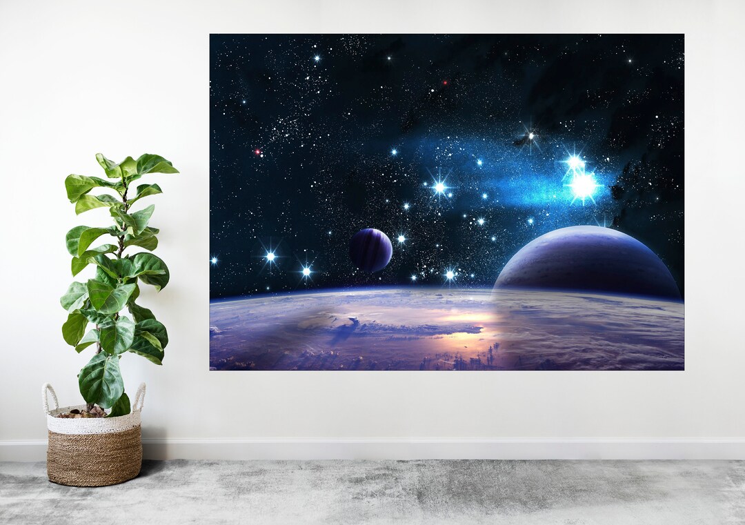 Space Stars Planets Moon Large Poster Art Print Gift A0 A1 A2 A3 A4 A5 ...