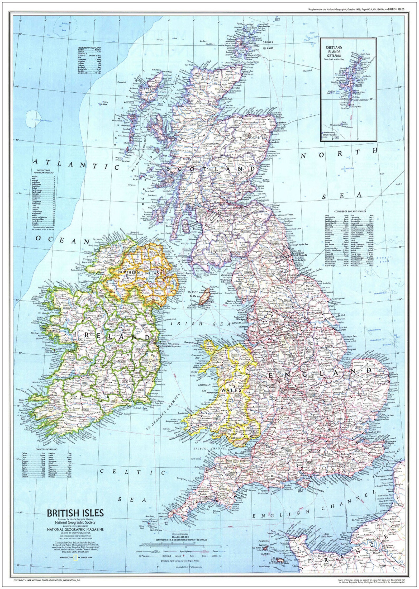 Map of Great Britain UK Large Poster Art Print Gift A0 A1 A2 - Etsy UK
