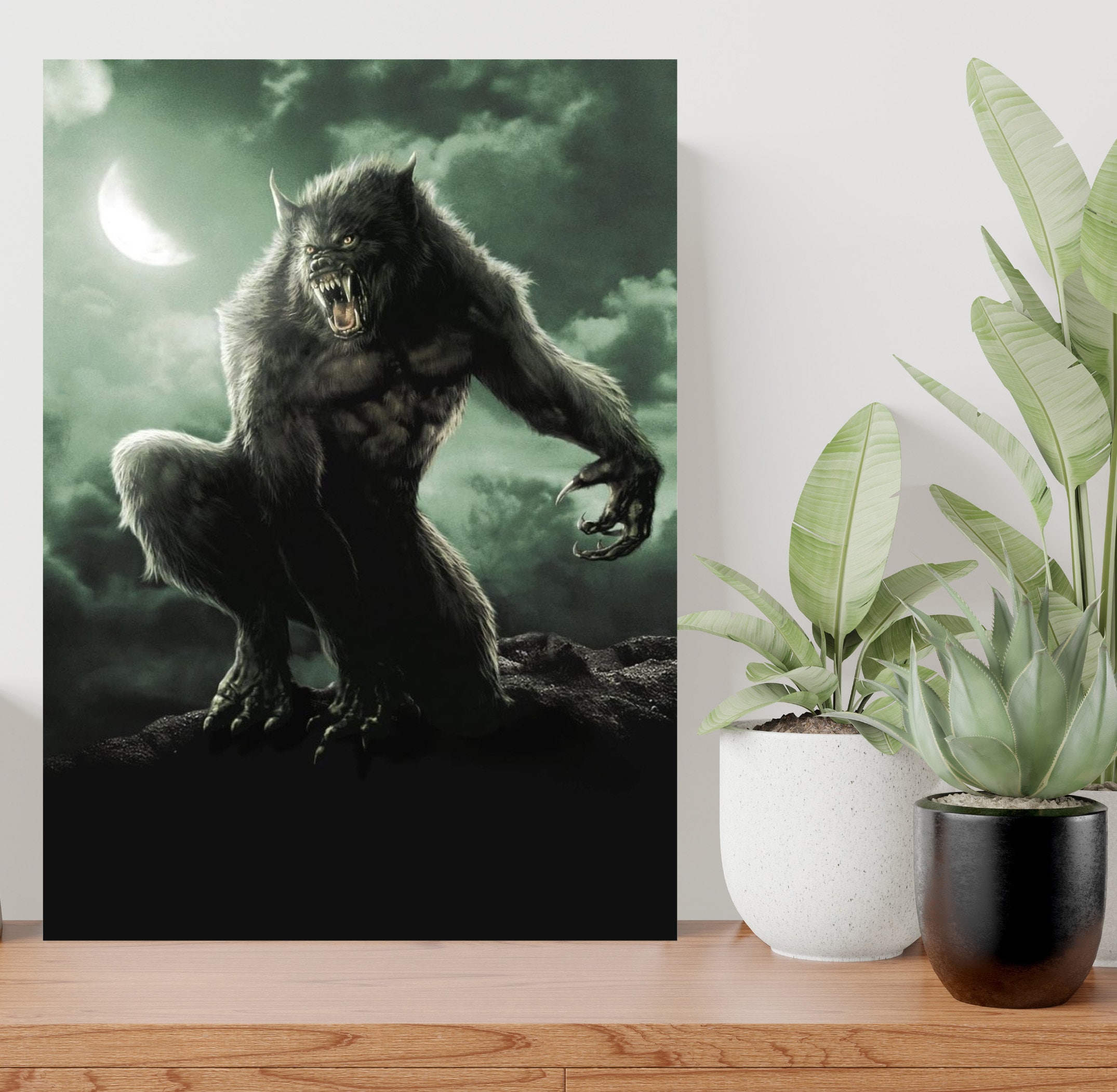 Werewolf Scary Horror Halloween Large Poster Art Print Gift A0 - Etsy