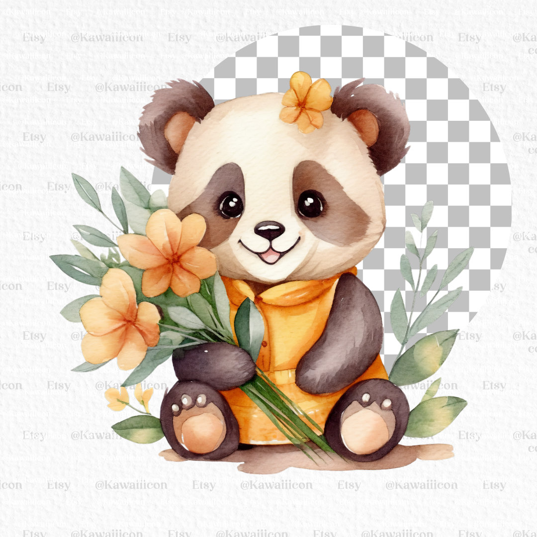 Cute Animal Clipart, Watercolor Baby Animals PNG, Hand-painted ...