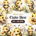 Watercolor Cute Bee Bee Clipart PNG Bee and Flower - Etsy
