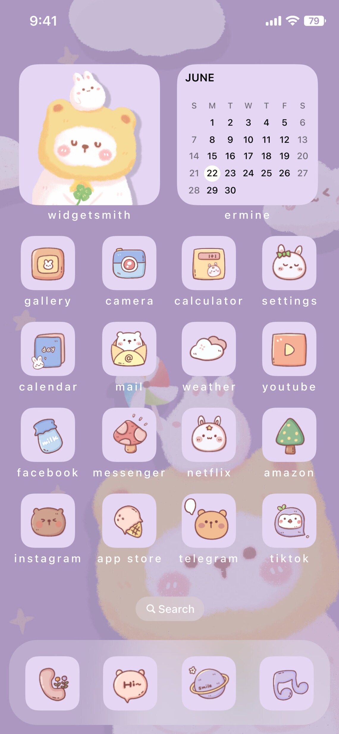 75 Cute Purple Bear App Icons Iphone Theme Ios Icon Pack - Etsy