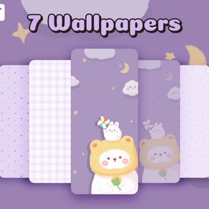 75 Cute Purple Bear App Icons iPhone Theme Ios Icon Pack - Etsy