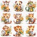 Cute Animal Clipart, Watercolor Baby Animals PNG, Hand-painted ...