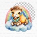 Rainbow Animal Clipart Cute Animal PNG Watercolor Animal - Etsy
