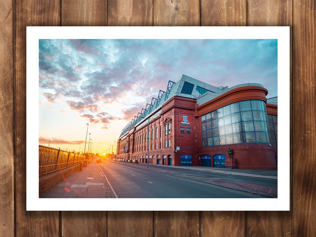 Ibrox Sunset Print - Etsy
