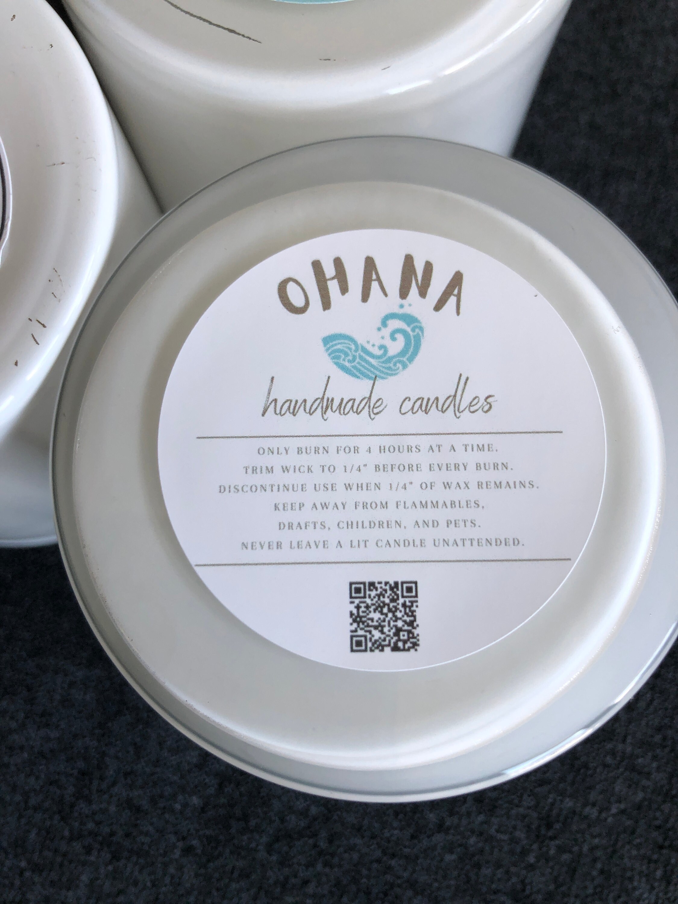 Custom Candle Warning Label Template With QR Code, Warning Label for ...