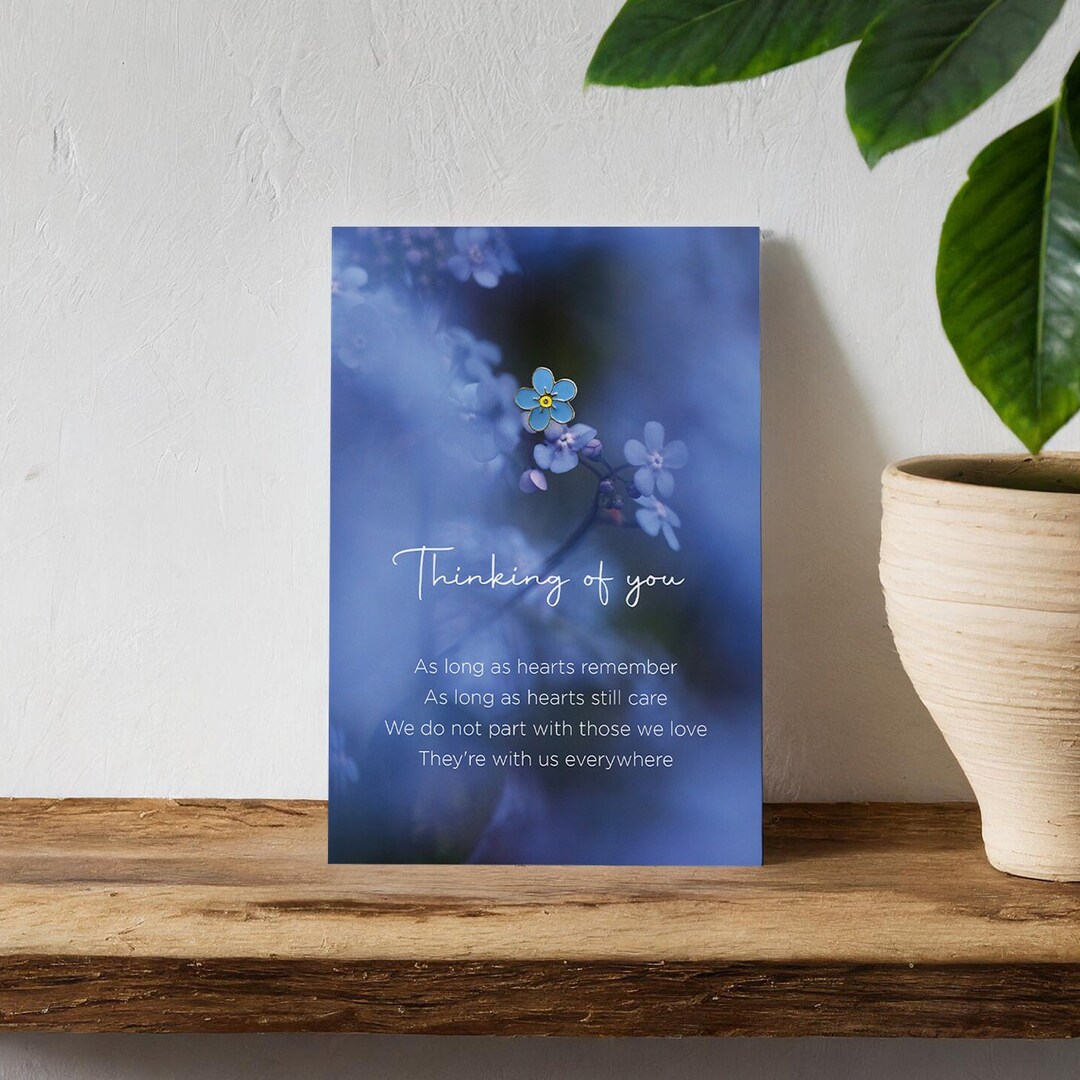 In Memory Forget-me-not Pin and Poem Card Keepsakes, Father's Day ...