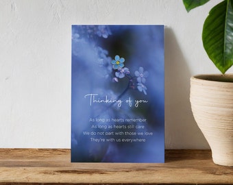 Forget Me Not Keyring in Memory Remembrance Bereavement Gift, Sympathy ...