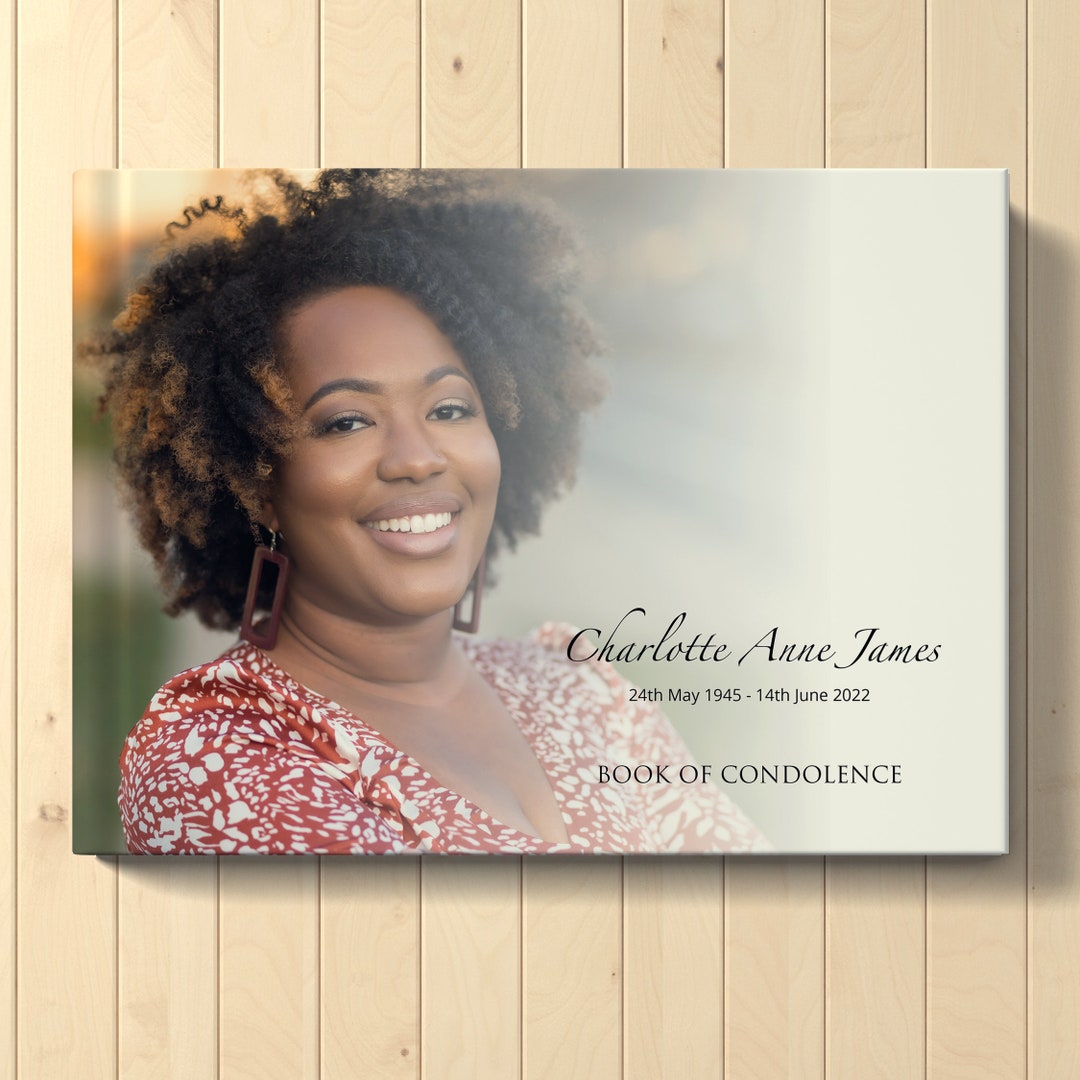 Condolence Book, Book of Condolence, Memorial Book, Funeral Book ...