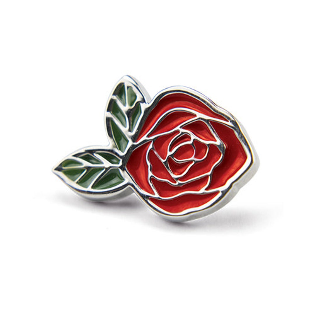In Memory Pins Red Rose Pin Funeral Keepsakes Funeral Pin Badge ...
