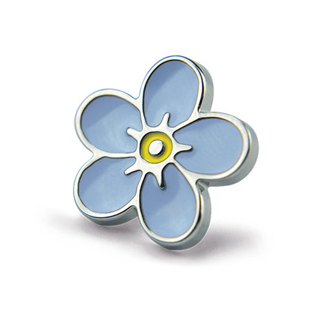 In Memory Pins Forget-me-not Pin Funeral Keepsakes Funeral Pin Badge ...
