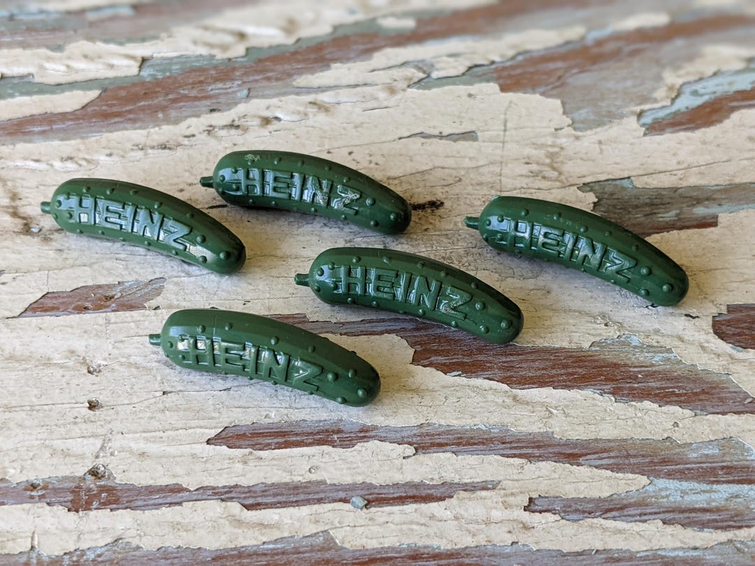 1950s Original Heinz Pickle Pin Set of 5 Advertising Miniature Green ...