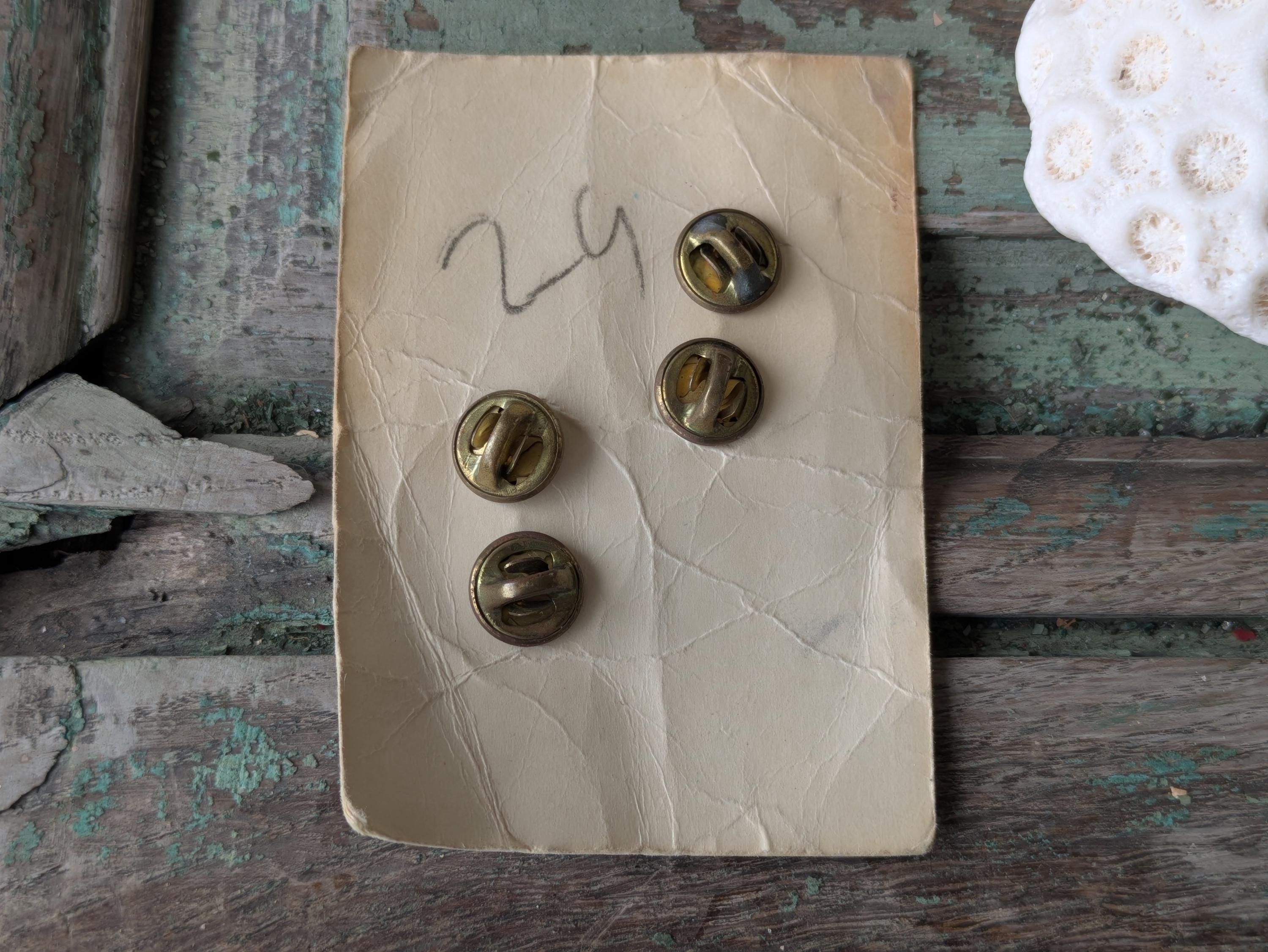1940's Original Army Infantry Collar Discs by Gemsco - 18K Gold Finish ...
