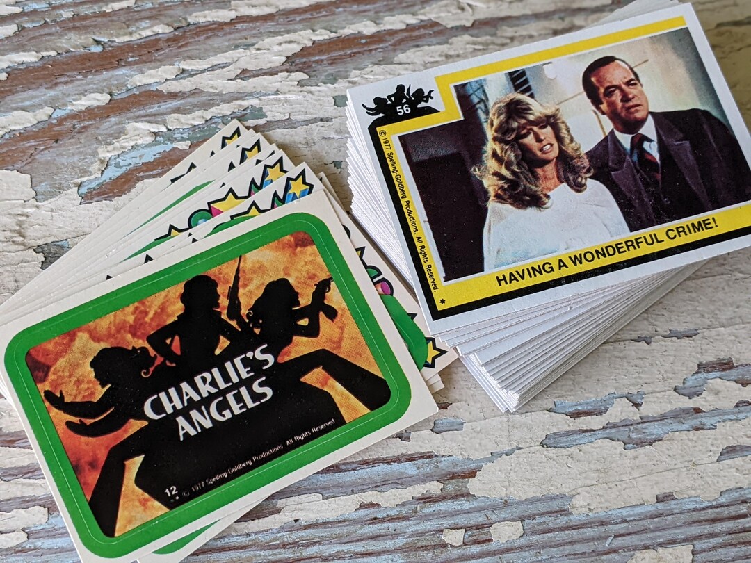 1977 Series 2 Charlies Angels Complete Set 66 Cards + 11 Stickers by Topps Nostalgia Excellent ...