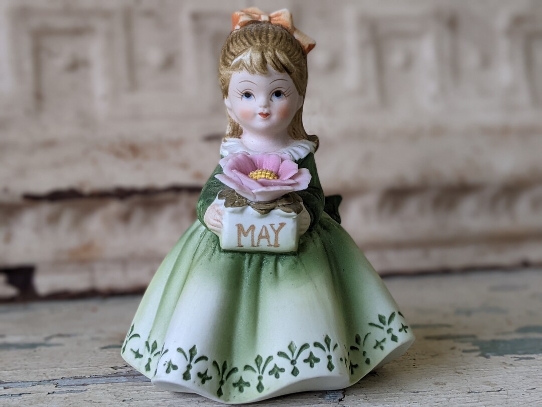 1960s Lefton may Calendar Birthday Girl Bisque - Etsy