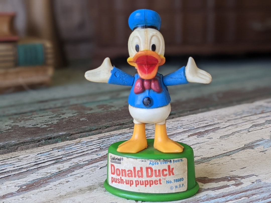 1977 Donald Duck Push-up Puppet by Gabriel Working Walt Disney Amazing ...