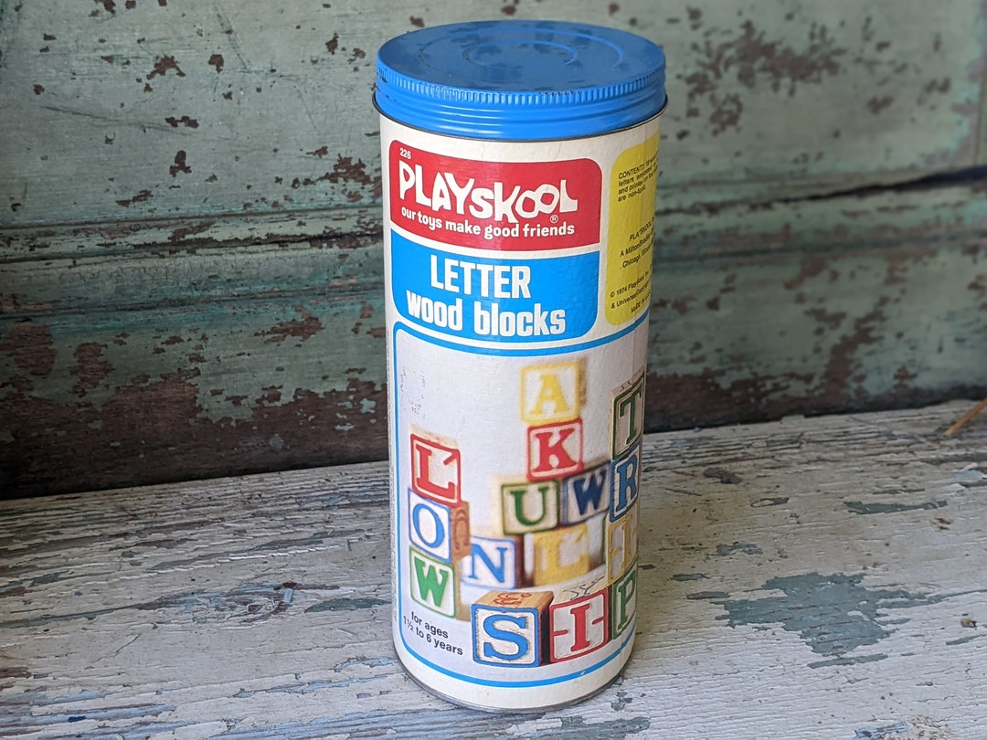 1974 Playskool Wood Blocks Alphabet 15 Blocks Total !! Amazing ...