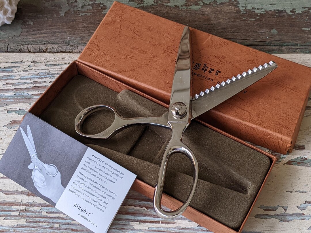1975 Gingher Pinking Shears No. G-7P Stainless Steel Original Box ...