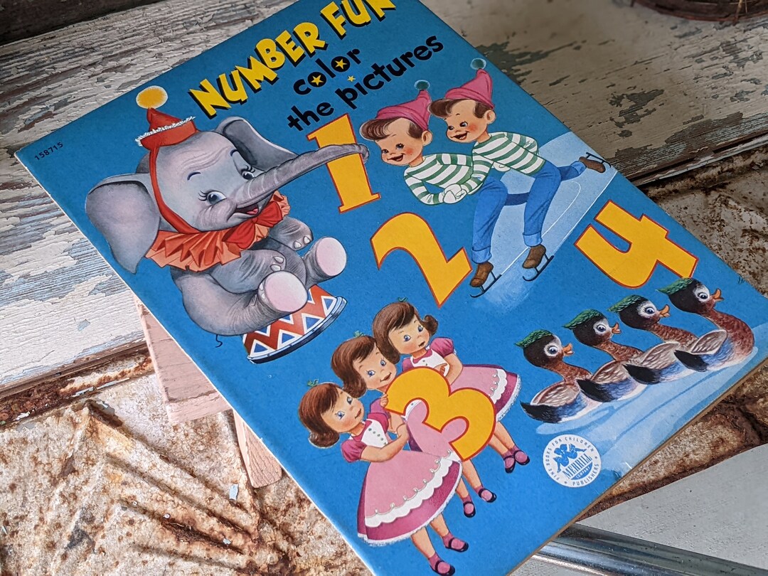 1951 Number Fun Color Pictures by Merrill 32 Pages #158715 - Etsy