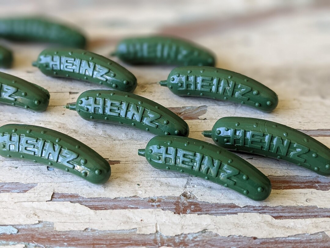 1950s Original Heinz Pickle Pin Set of 12 Advertising Miniature Green ...