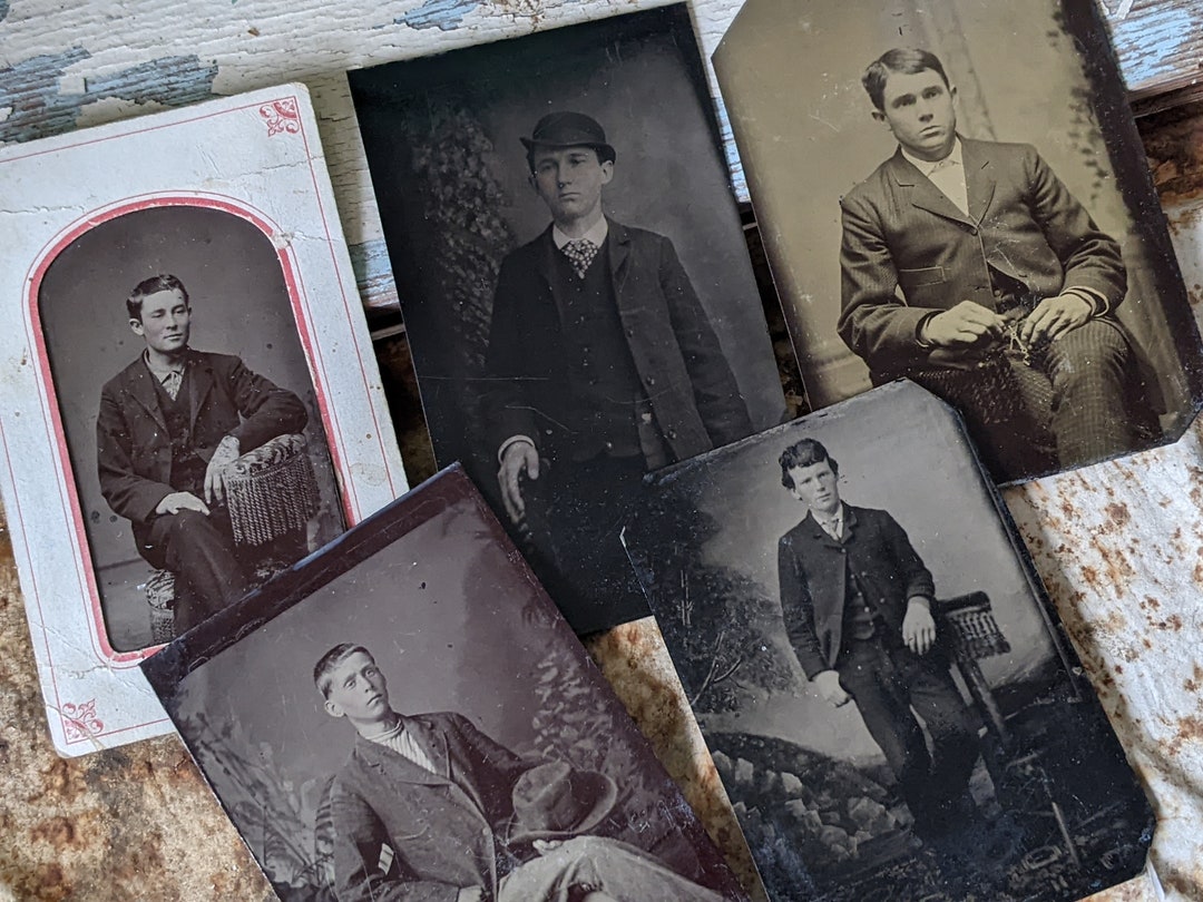 1800s Young Men Portraits Original Tin Types **somewhere in Time - Etsy
