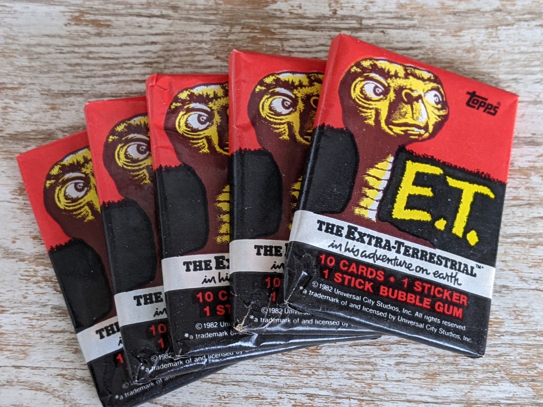 1982 E.T. Extra-terrestrial 5 New Wax Packs by Topps **wax Treasures ...