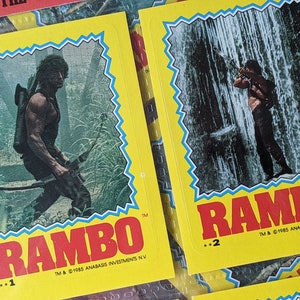 1985 RAMBO First Blood Part 2 **complete Set of 66 Cards & 22 Stickers ...