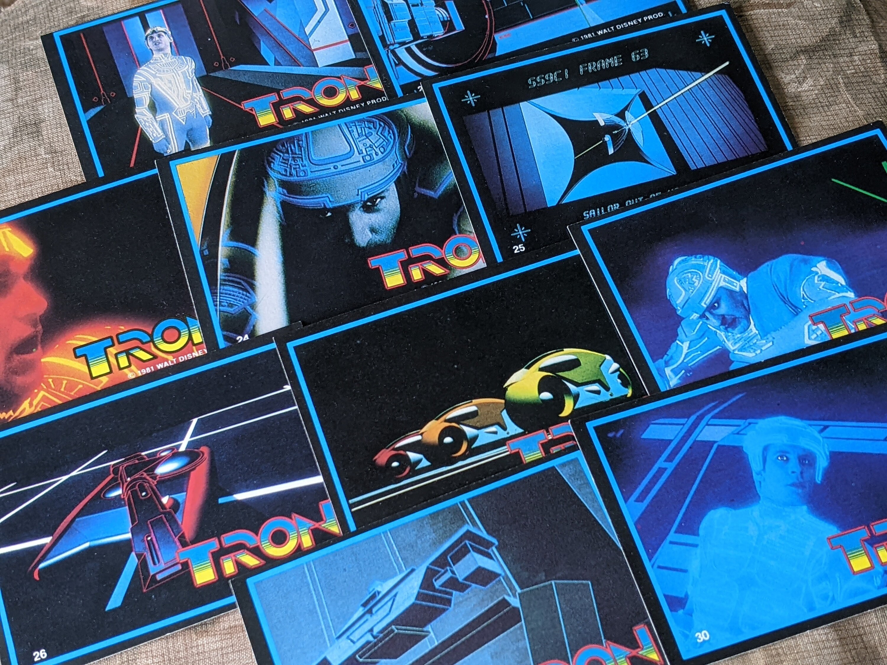 1981 Tron Ultra Complete Collection of 66 Cards 8 Stickers & 2 Sealed ...