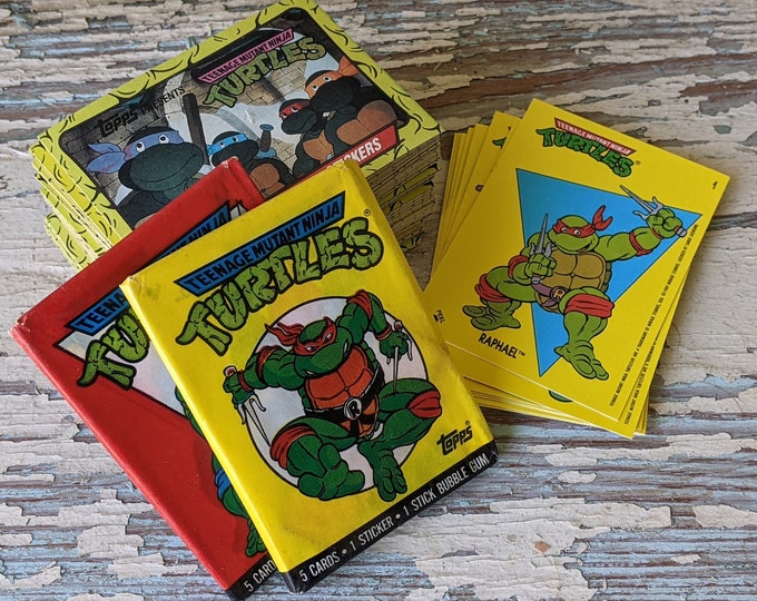 1989 TMNT Trading Cards: Complete Series 1, Stickers, Wax Packs - Etsy