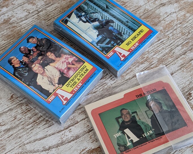 1983 A-team Complete Set of 66 TV Trading Cards and 12 Puzzle Stickers **near Mint - Etsy