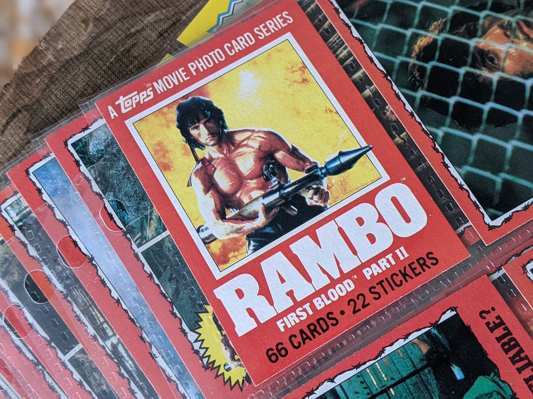 1985 RAMBO First Blood Part 2 **complete Set of 66 Cards & 22 Stickers ...