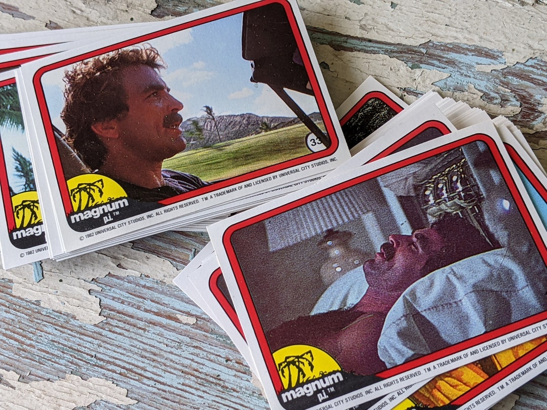 1982 Magnum PI Complete 66 Photo Card Base Set by Topps Tom Selleck 80s ...