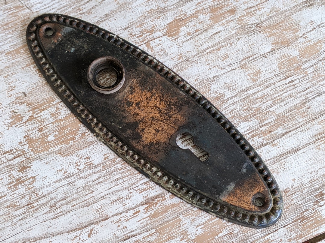 1920s Victorian Style Copper Finish Door Backplate W Keyhole ...