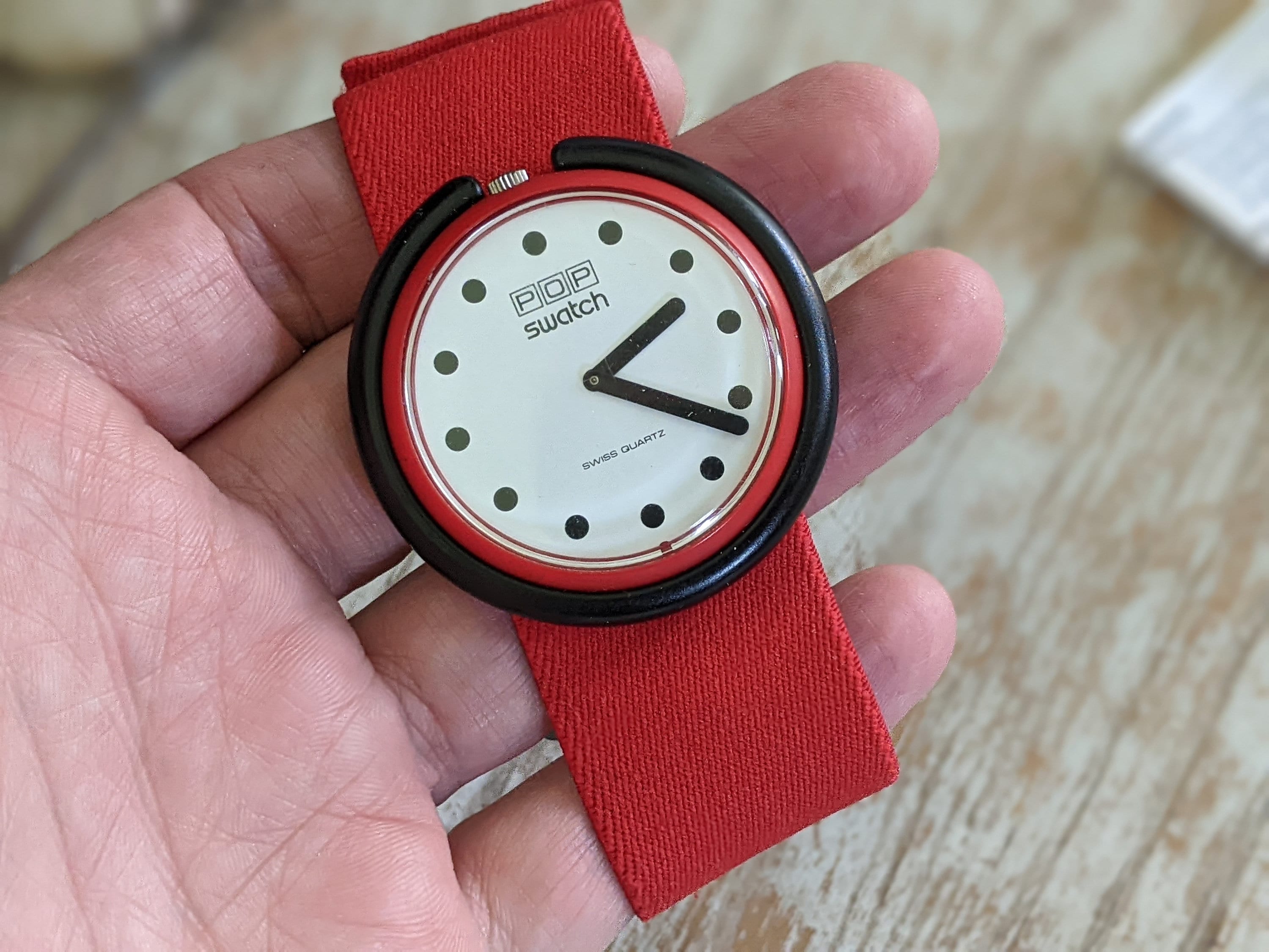 1986 Vintage Pop Swatch Watch fire Signal BR001 Red Elastic - Etsy