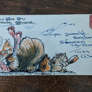 Amazing 1930's Original Illustration on Envelope by Art Sheridan - Etsy